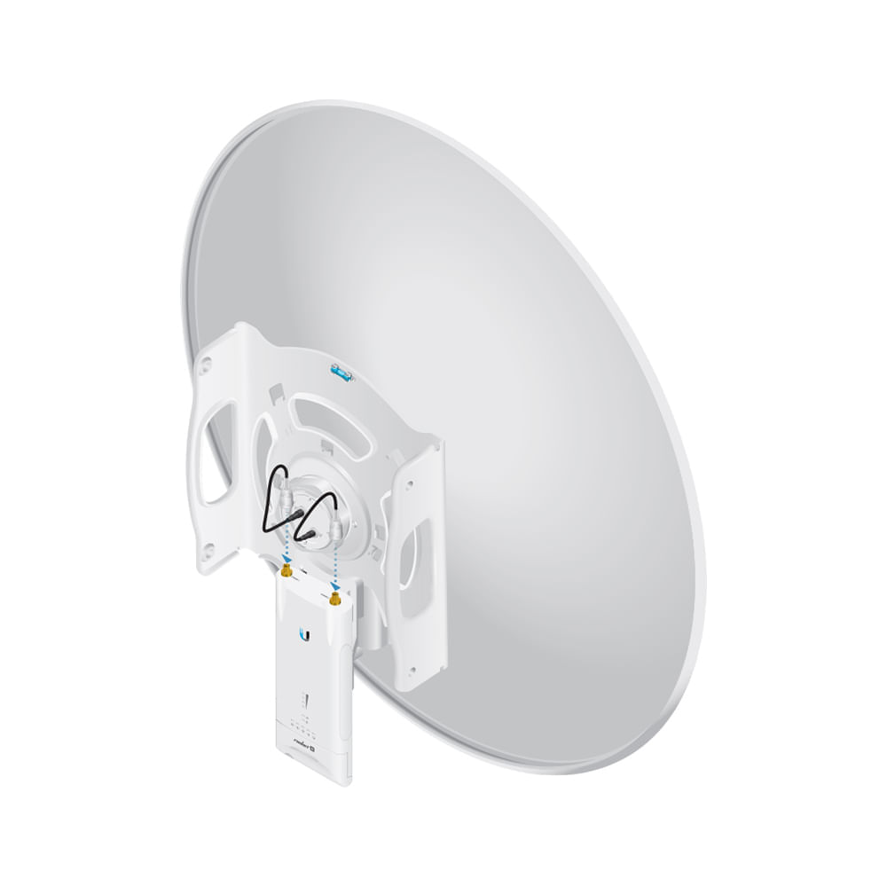 Antena direccional de Ubiquiti RocketDish de 30 dBi LW para banda 5GHz