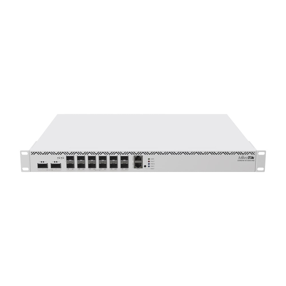 Cloud Core Router MikroTik CCR2216-1G-12XS-2XQ con 12 puertos SFP28, 1 ...