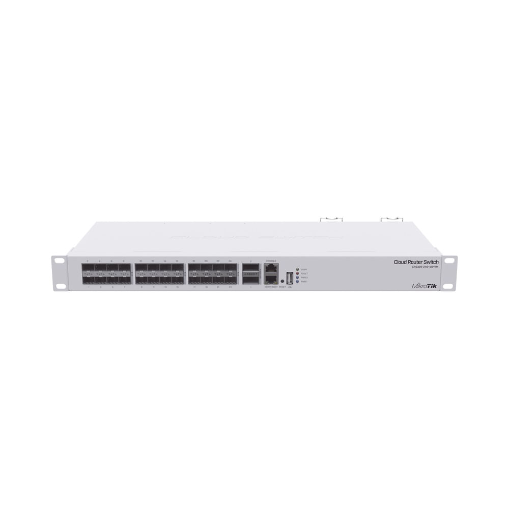 Switch MikroTik administrable CRS326-24S+2Q+RM con 24 puertos SFP+ y 2 ...