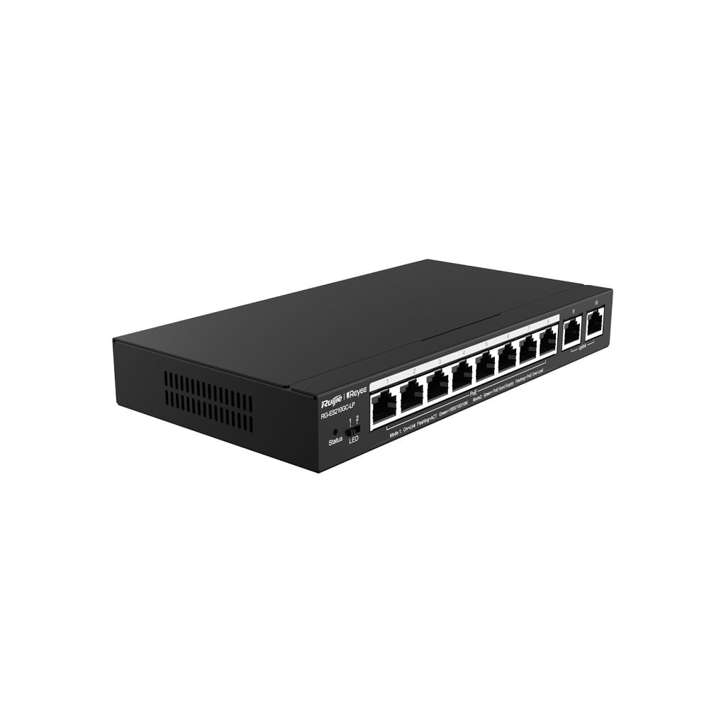 Switch cloud capa 2 con gestion en nube gratuita de 10 puertos gigabit, 8 Interfaces PoE+ con ...