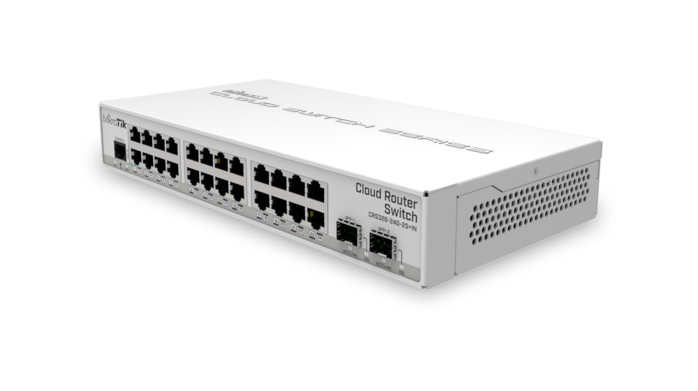 Switch Capa 3 de MikroTik CRS326-24G-2S+IN con 24 puertos ethernet ...